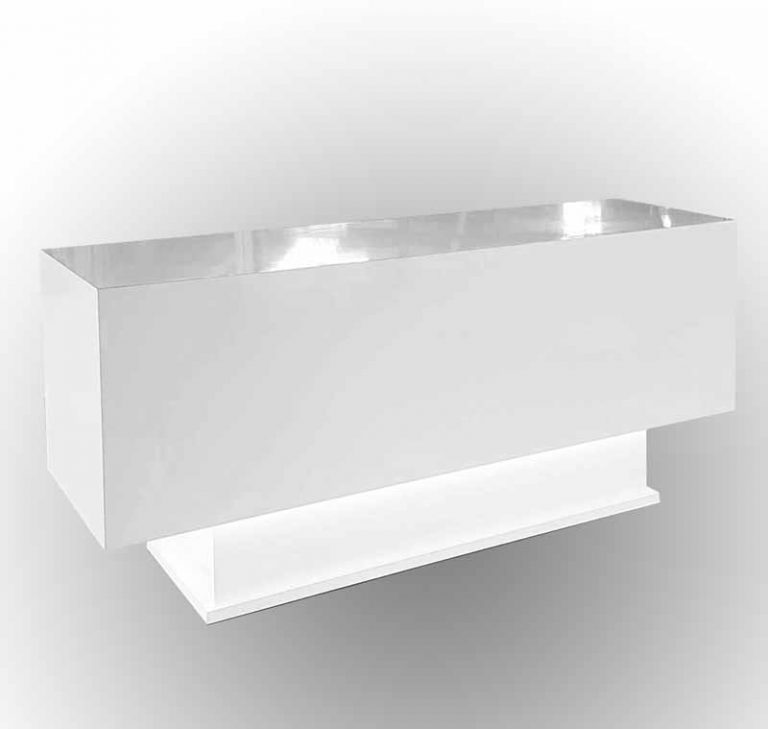 Fabrini - White Salon Desk With Lights - Reception counters