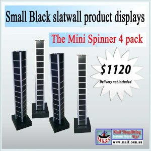 Slatwall Spinner, The Mini Spinner, black shop display