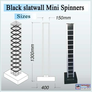 Slatwall Spinner, The Mini Spinner, black shop display